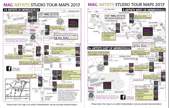 MAG TOUR MAPS 2017 | Merrickville Arts Guild